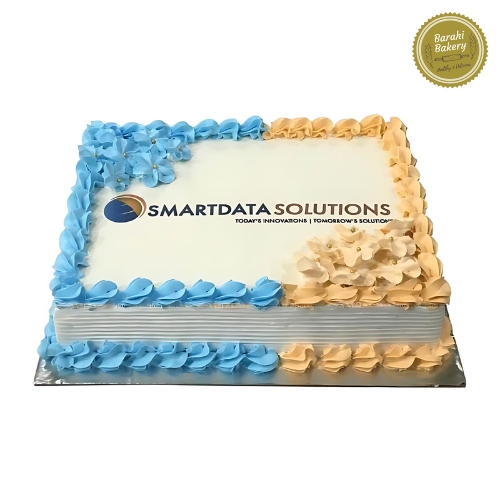 Square Photo Print Cake for Office – Barahi Bakery Pvt. Ltd.