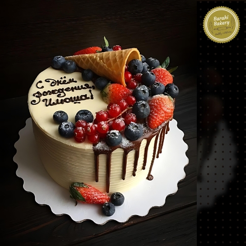 Chocolate Cake with Fruit Topping – Barahi Bakery Pvt. Ltd.